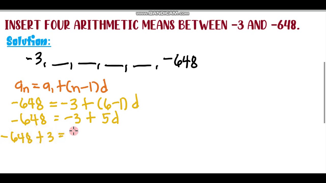 Arithmetic Mean Example 4 Youtube