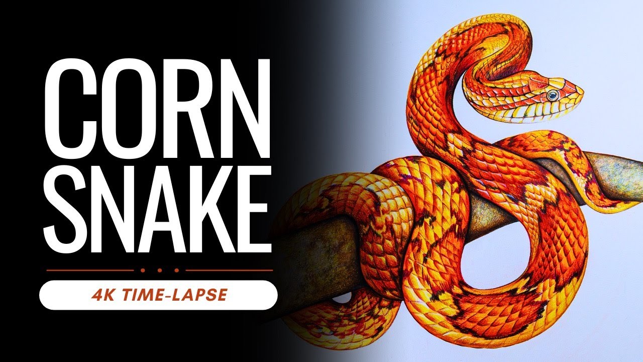 15 Hour Corn Snake Pencil Color Time Lapse 4k Youtube