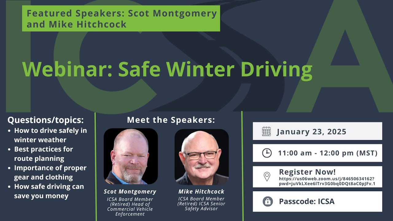 Safe Winter Driving Webinar Youtube