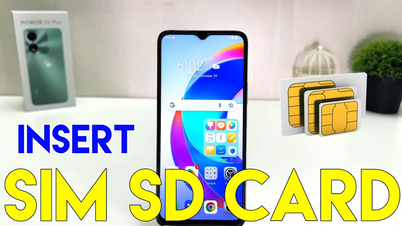 How To Insert Sim Sd Card In Honor X5 Plus Youtube