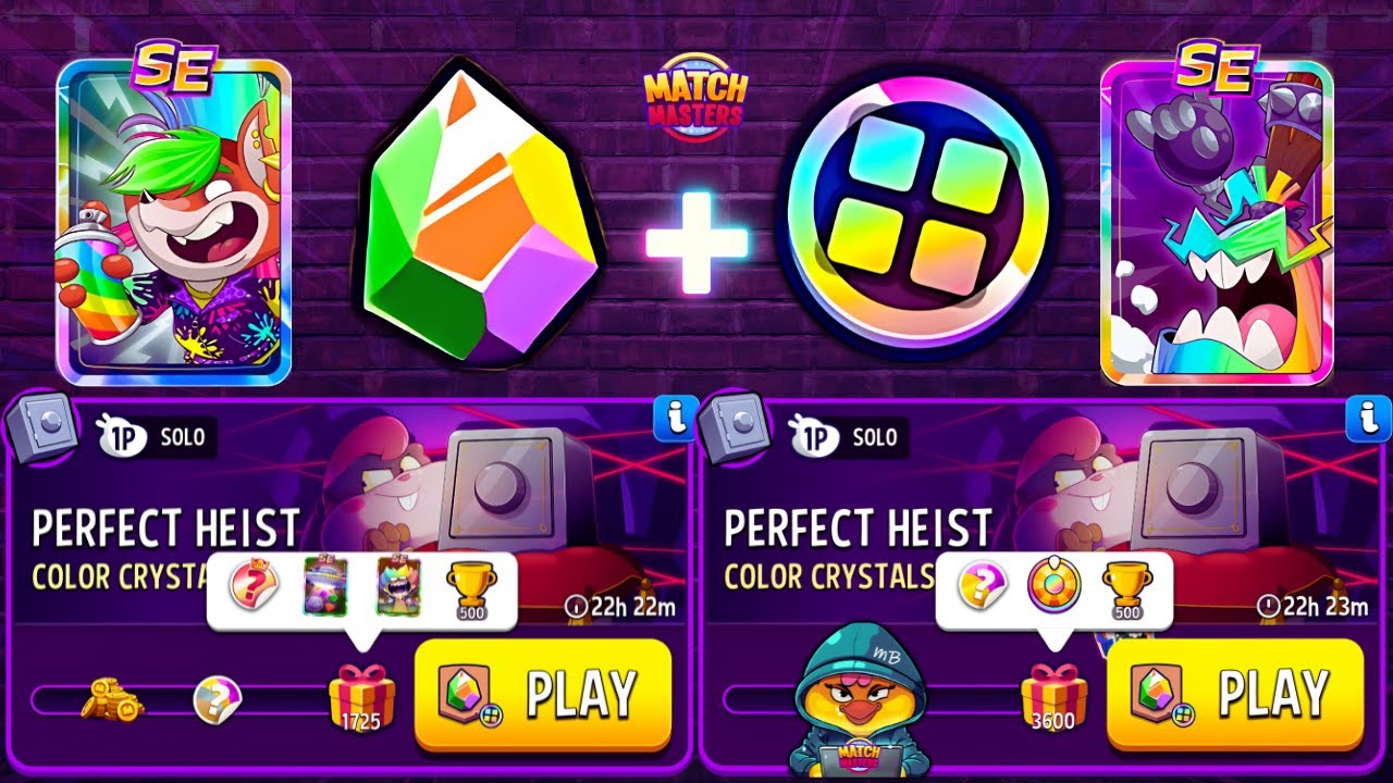 X2 Solo Color Crystals Square Match Perfect Heist 1725 Points 3600