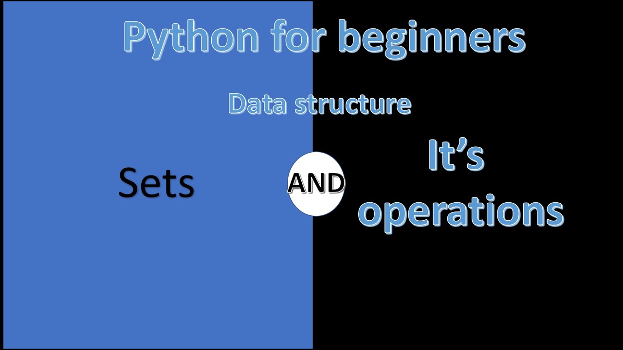 Sets In Python All Operations With Sets Python For Beginners Youtube