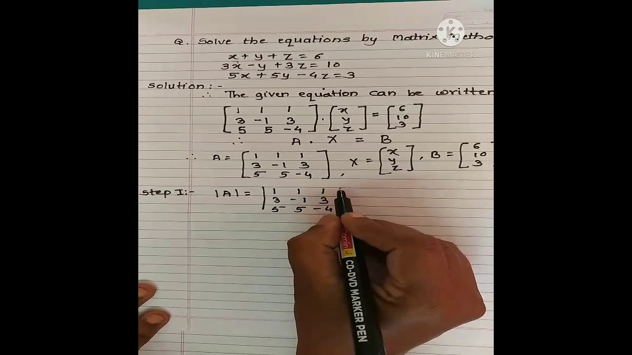 Basic Mathematics Matrix Inversion Method Youtube