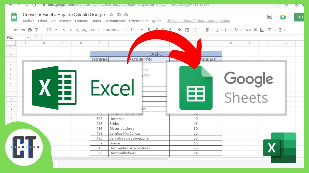 Convertir Archivos De Excel A Hojas De Cálculo De Google Youtube