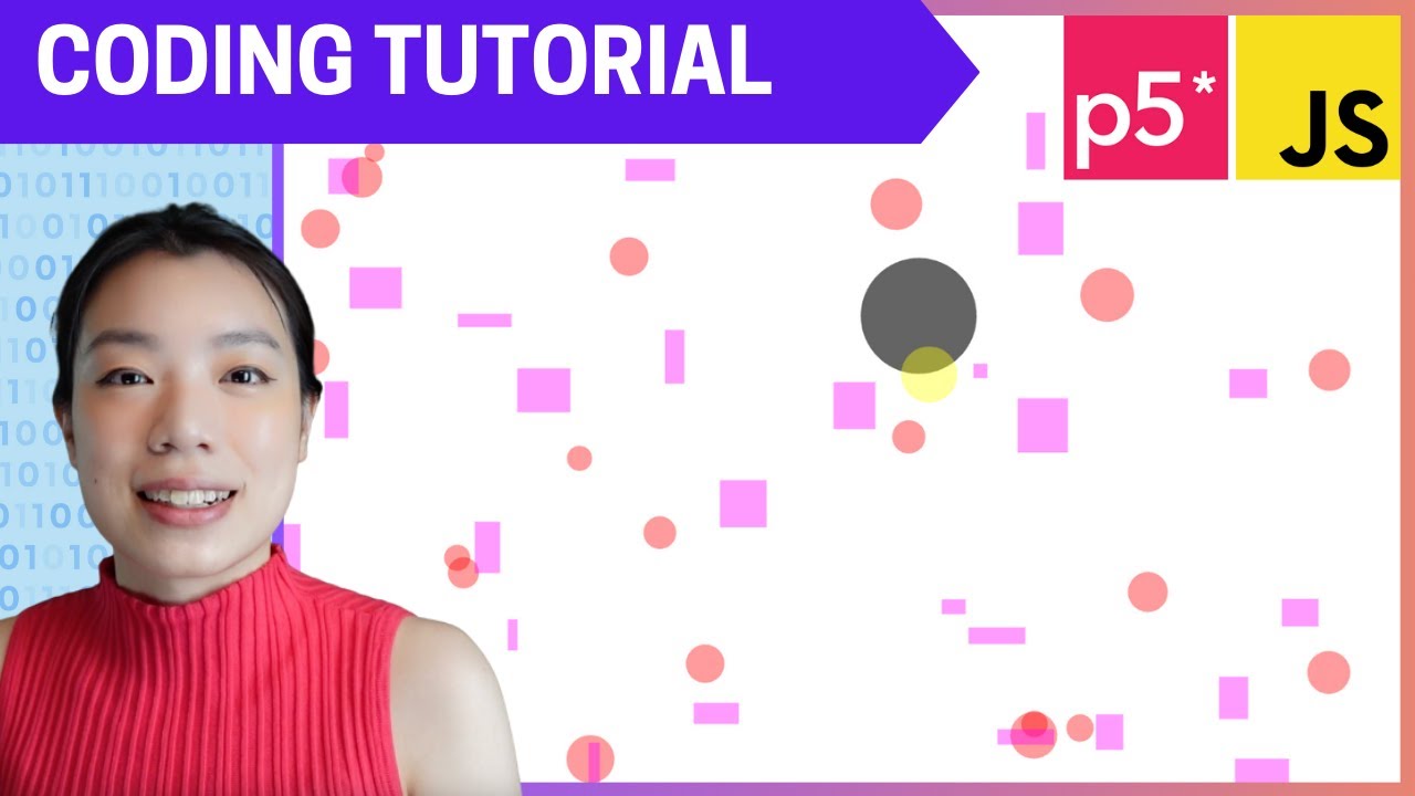 P5 Js Coding Tutorial Interactive Colliding Objects Youtube