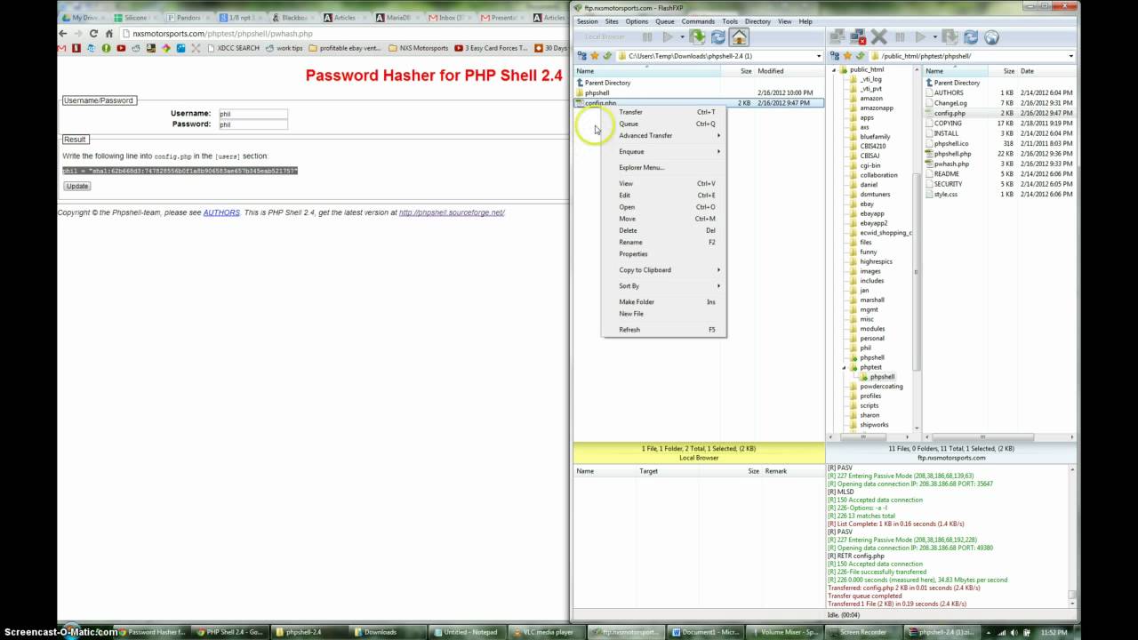 Shell In A Browser Php Shell Youtube