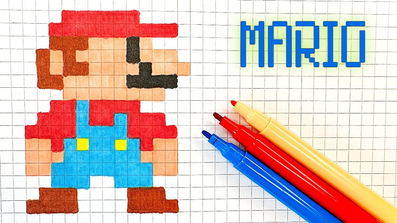 How To Draw Mario Handmade Pixel Art Pixelart Youtube