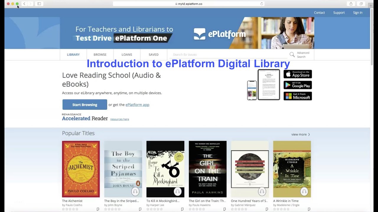 Introduction To Eplatform Digital Library Youtube