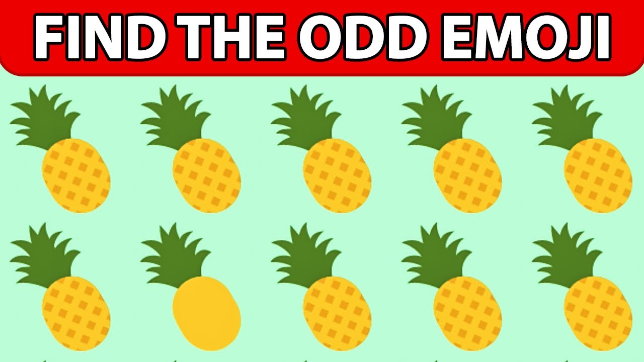 Find The Odd One Out Emoji Challenge Game Youtube