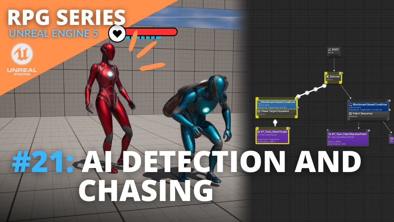 Unreal Engine 5 Rpg Tutorial Series 21 Ai Detection And Chasing