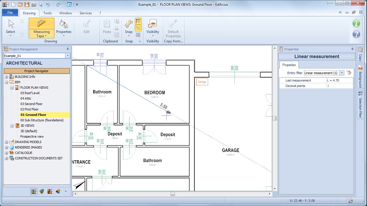 Edificius Tutorial The Linear Measuring Tape Acca Software Youtube
