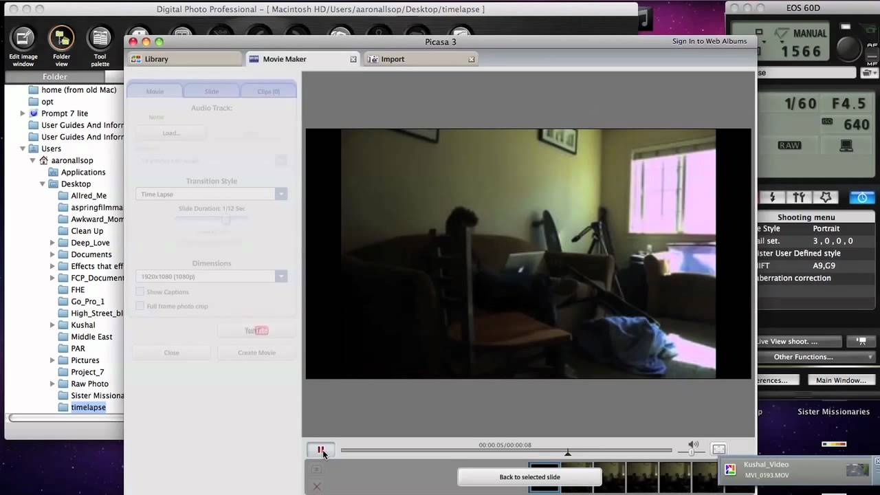 Eos Utility Time Lapse Tutorial Aspiring Filmmaker Youtube