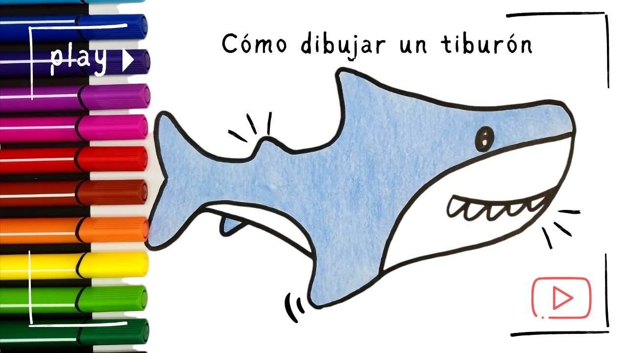 Cómo Dibujar Un Tiburon Fácil Para Niños Paso A Paso Youtube