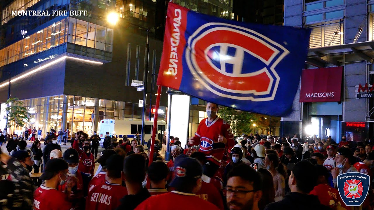 Montréal Soirée Mouvementée à La Suite De La Victoire Des Canadiens