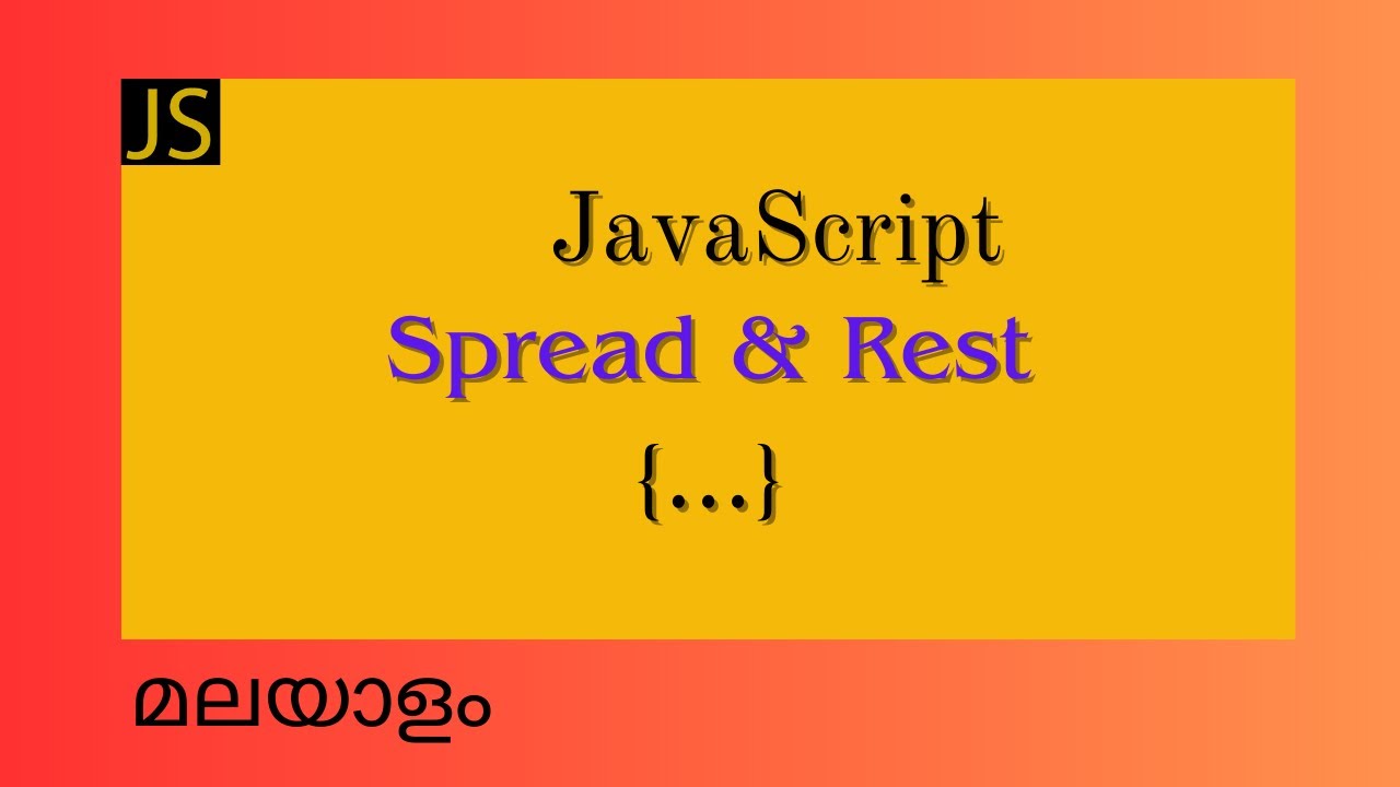 Rest Operator And Spread Operator In Javascript Youtube