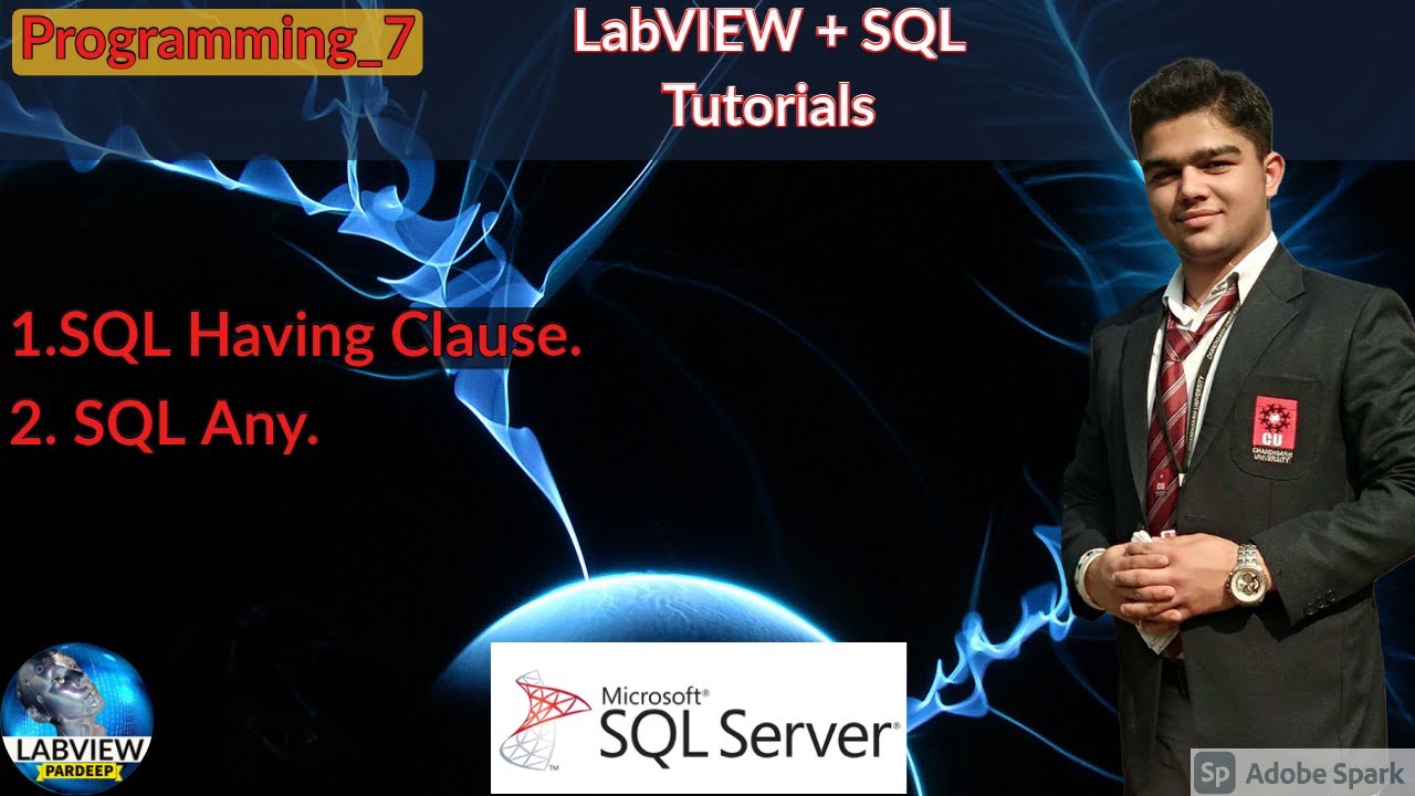 Labview Sql Programming 7 Sql Having Sql Any Labview Sql Youtube