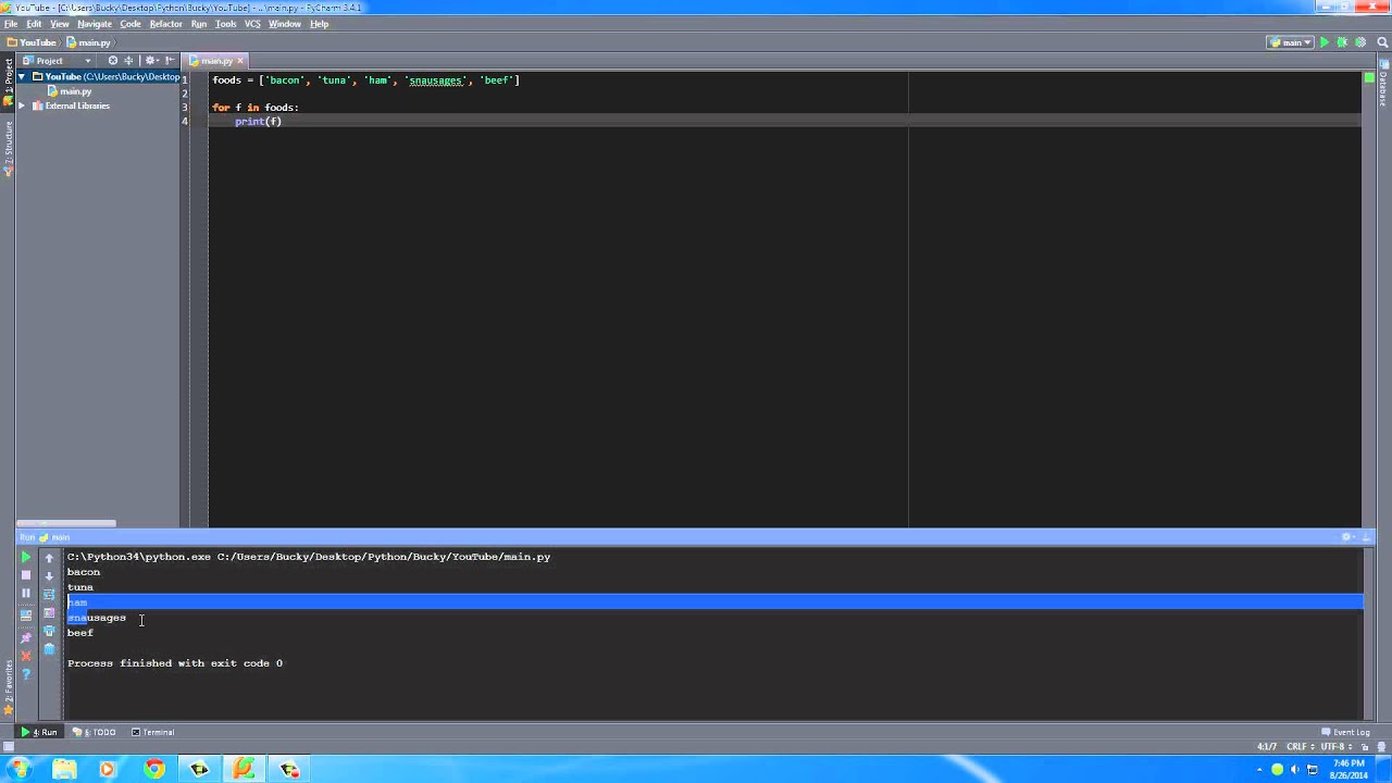 Python Programming Tutorial 8 For Youtube