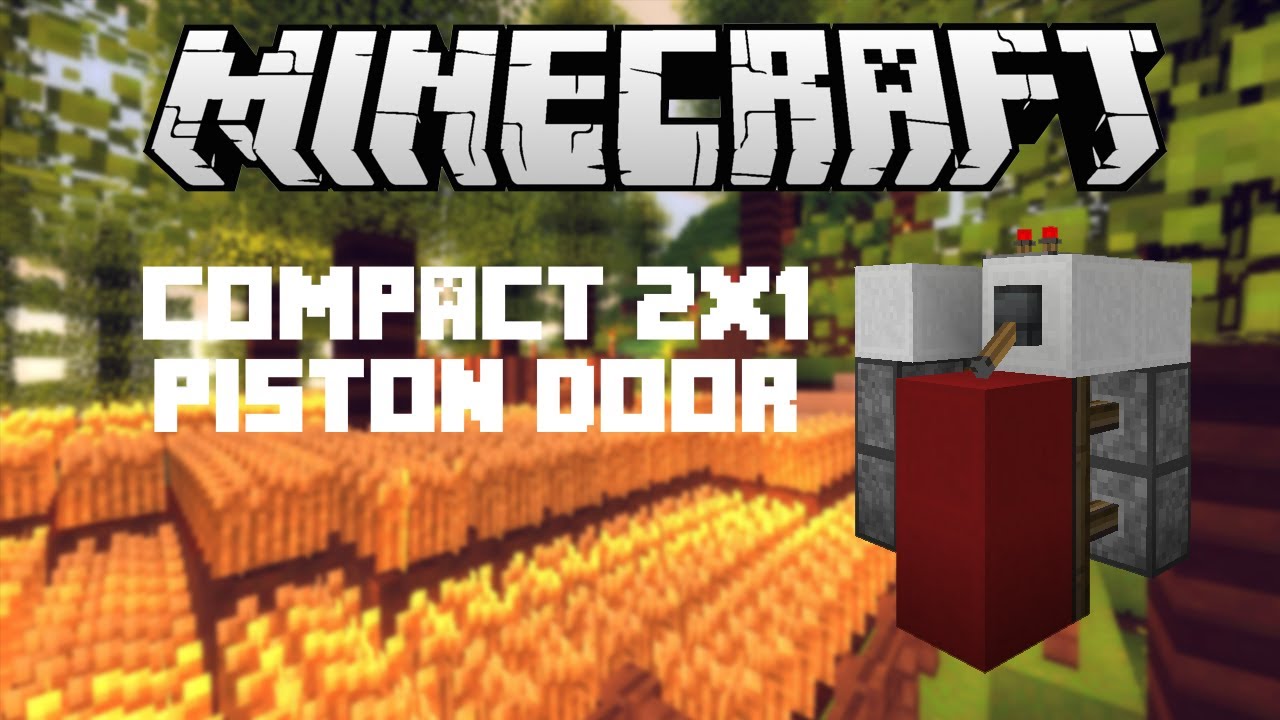 Minecraft 2x1 Hidden Piston Door Compact Youtube