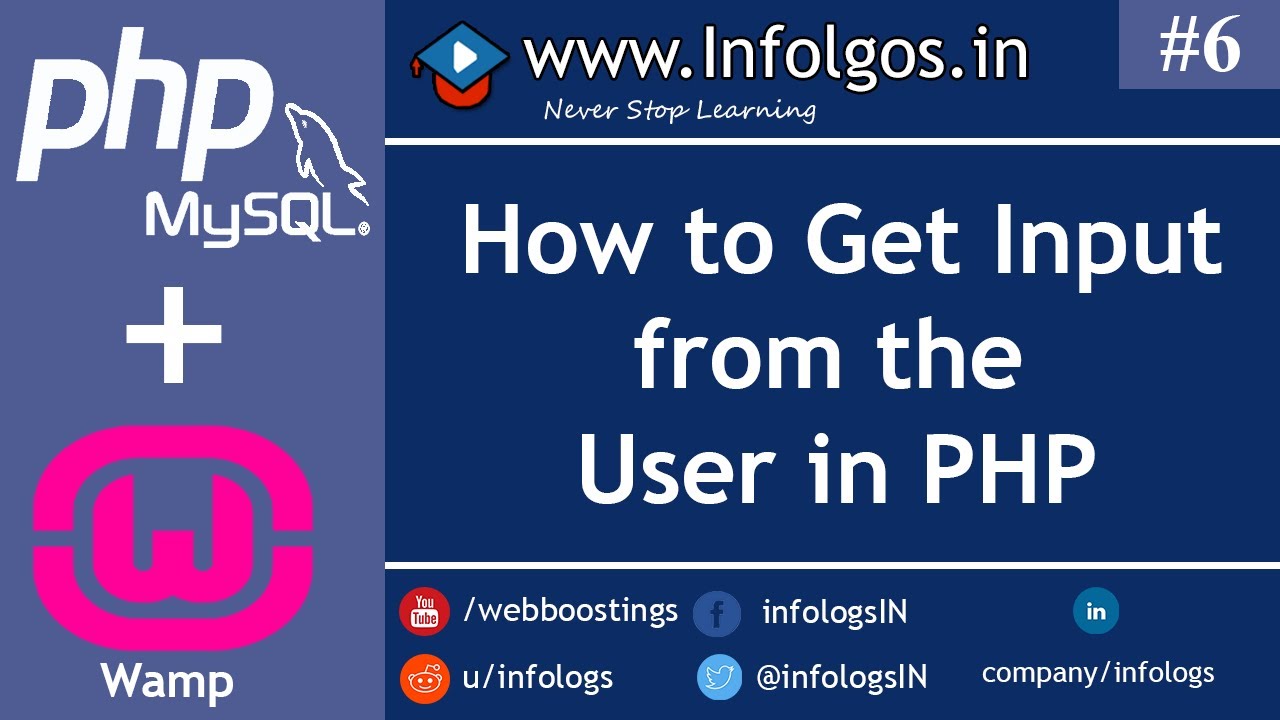 How To Get Input From The User In Php Youtube