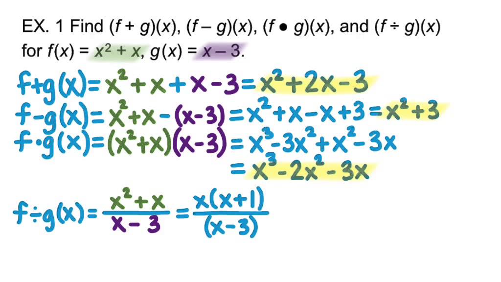1 3 Practice Function Operations And Compositions