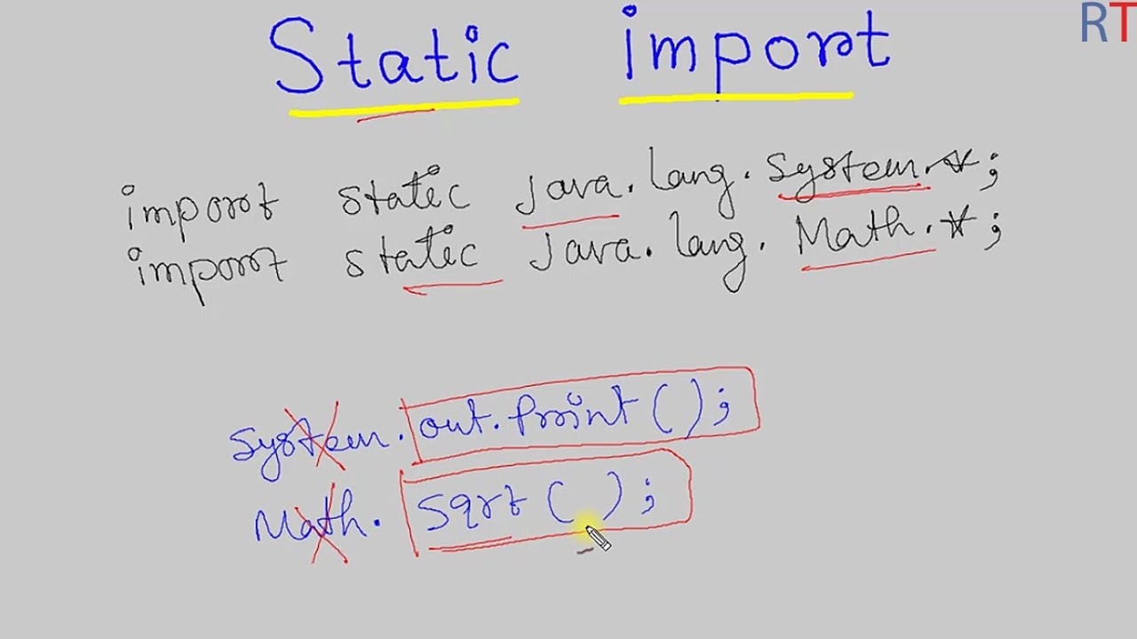 Java 99 Static Import In Java Basics Of Import In Java Youtube