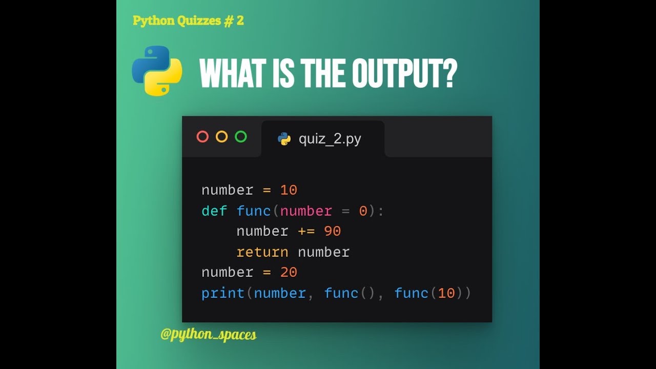 Python Quiz 2 Global And Local Variables In Python Python Youtube