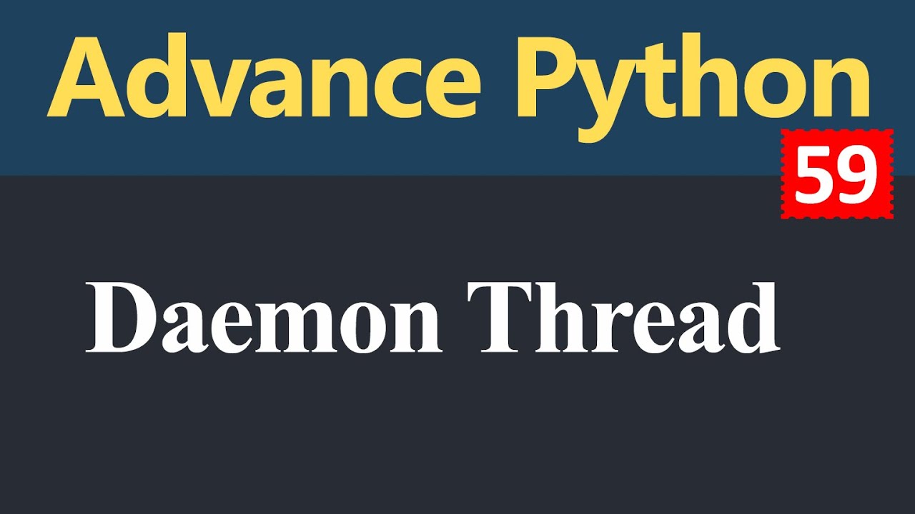 Daemon Thread In Python Hindi Youtube