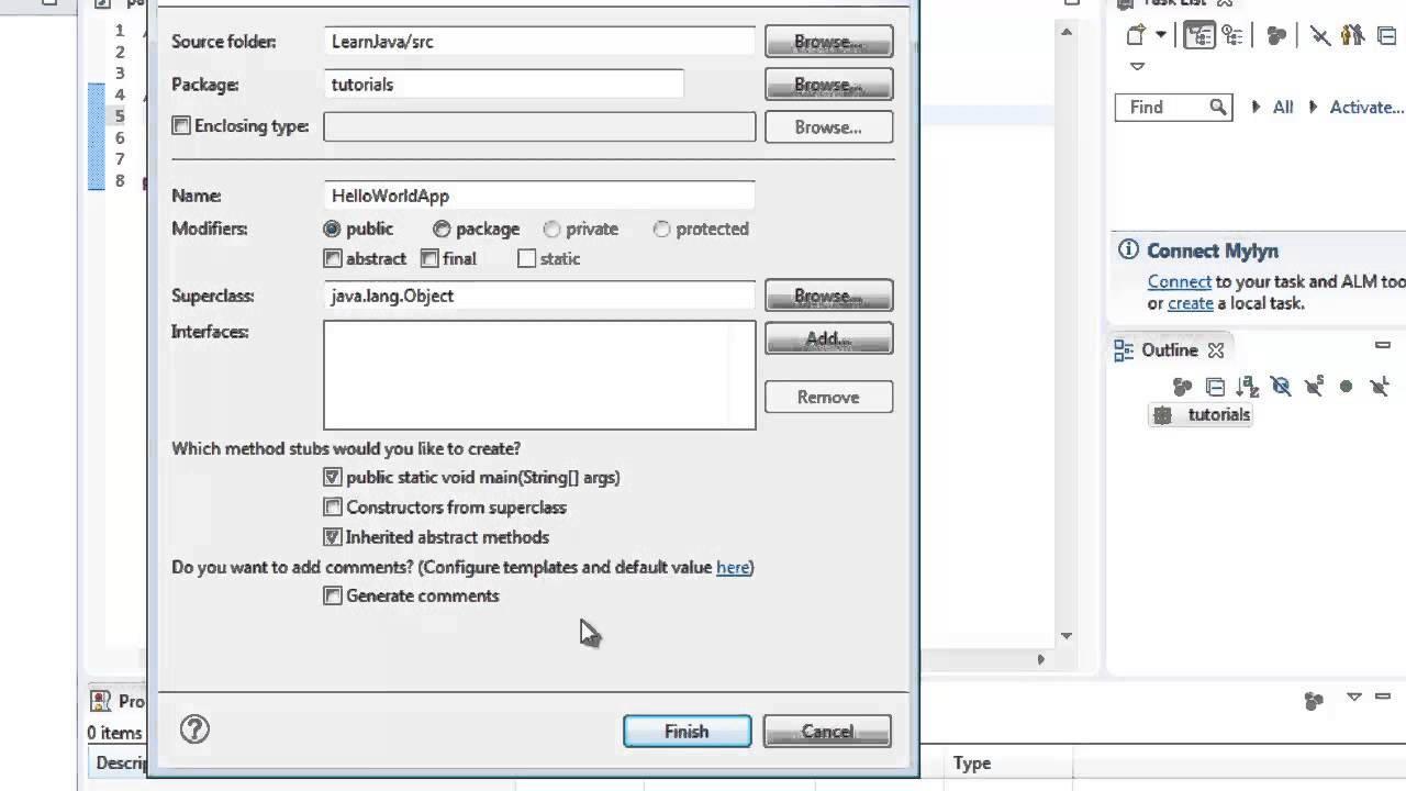 Java Tutorial 2 Hello World Program Youtube