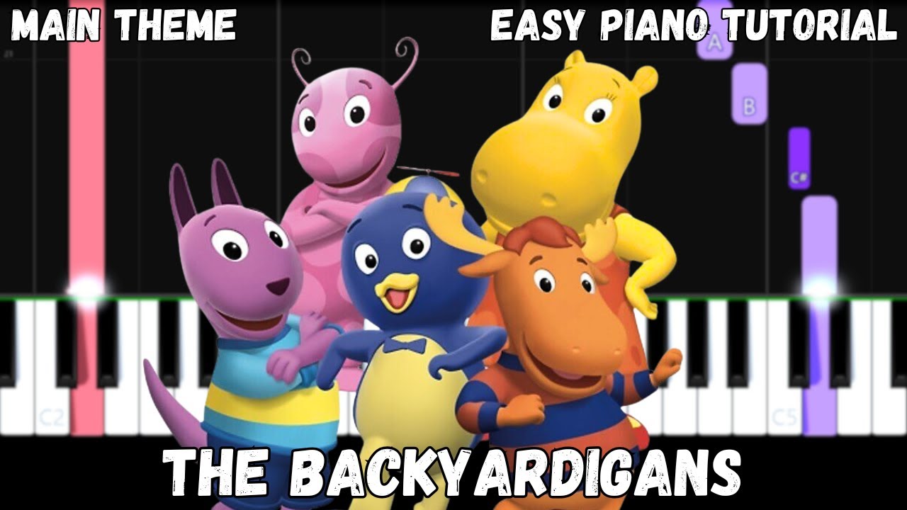 The Backyardigans Main Theme Easy Piano Tutorial Youtube