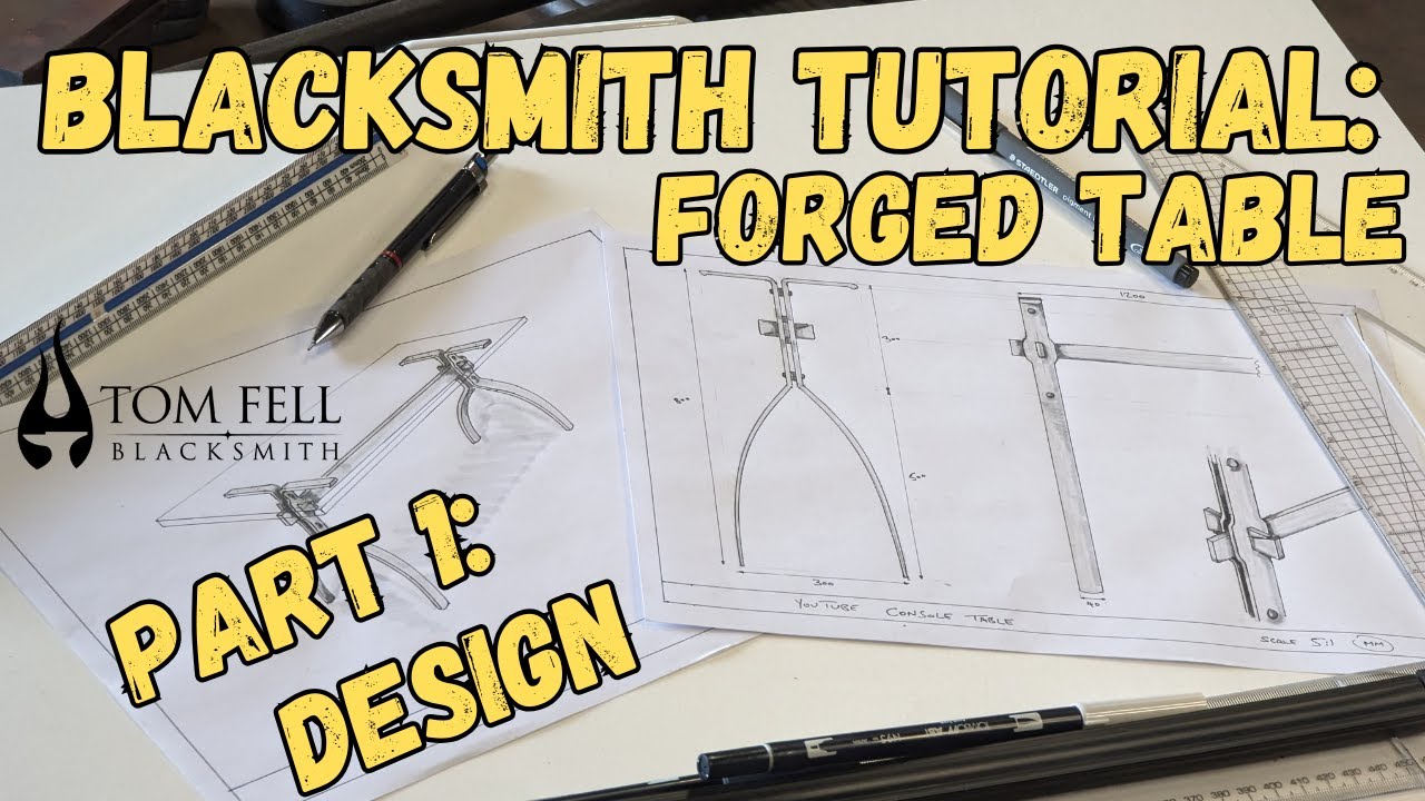 Blacksmithing Tutorial Forging A Console Table Full Process Part 1