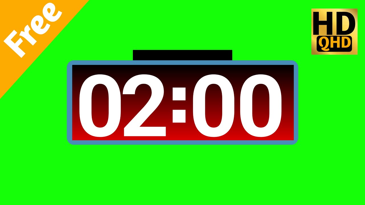 2 Minute Timer Green Screen No Copyright Habibur Rahman Youtube