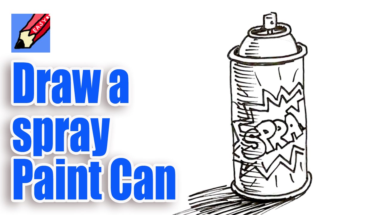 How To Draw A Spray Paint Can Youtube
