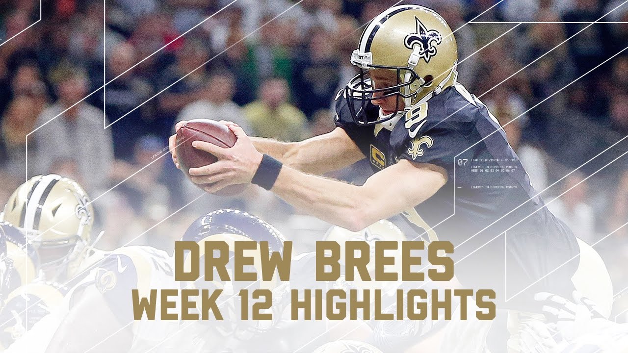 Drew Brees Amazing 4 Td Game Rams Vs Saints Nfl Week 12 Player
