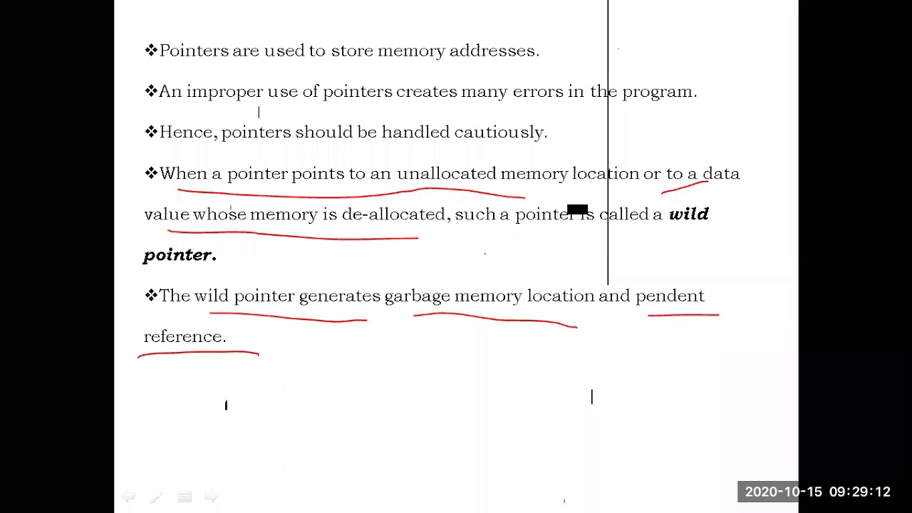 Wild Pointers In C Youtube