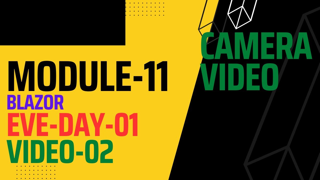 Module 11 Class 01 Video 02 Eve Youtube