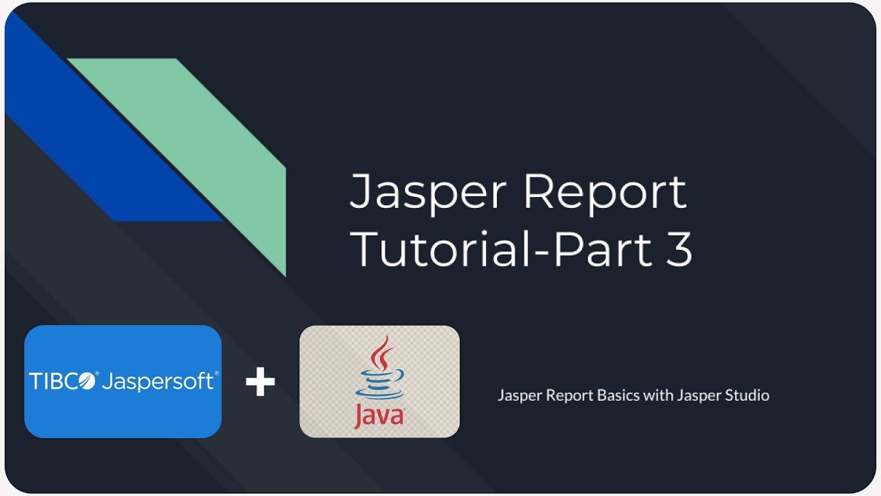 Jasper Reports With Java Tutorial Part 3 Getting Started With