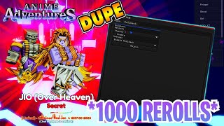 Roblox Anime Adventures Hack Script Rollback Traits Dupe Script Dupe ...