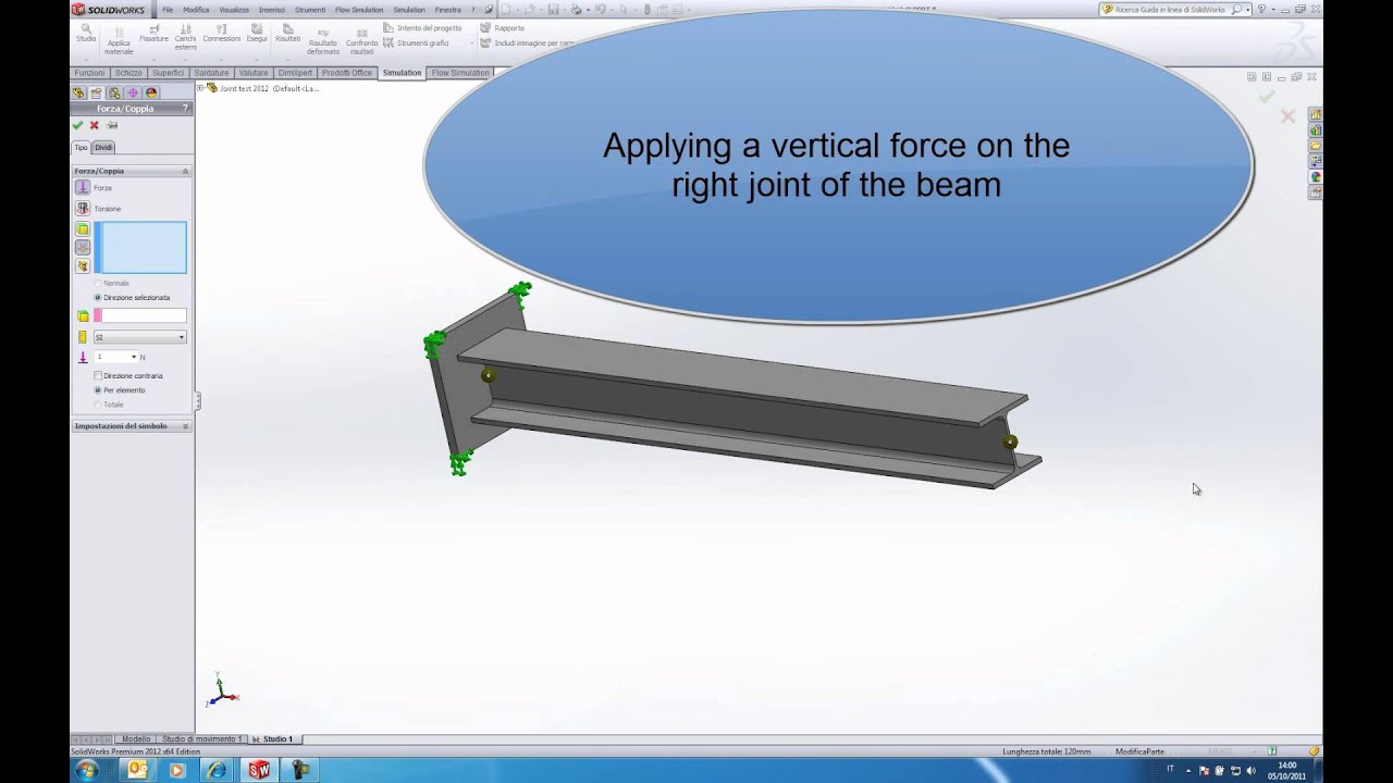 Solidworks Simulation Beams Youtube