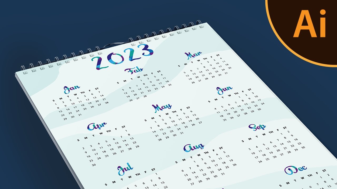 How To Create A Calendar In Adobe Illustrator Youtube