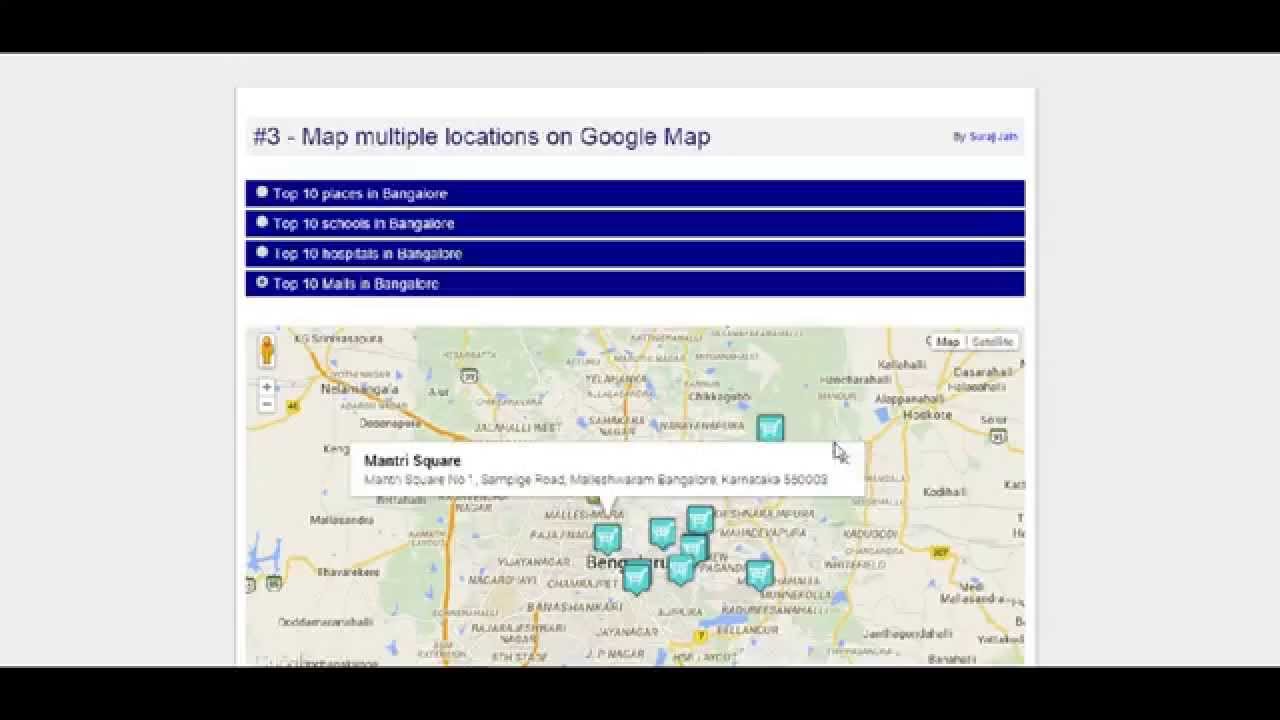 Programming Logic 3 Map Multiple Locations On Google Map Youtube