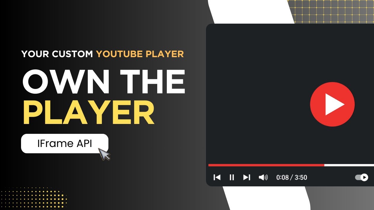Build Advanced Youtube Player Ui Javascript Only No Frameworks Youtube