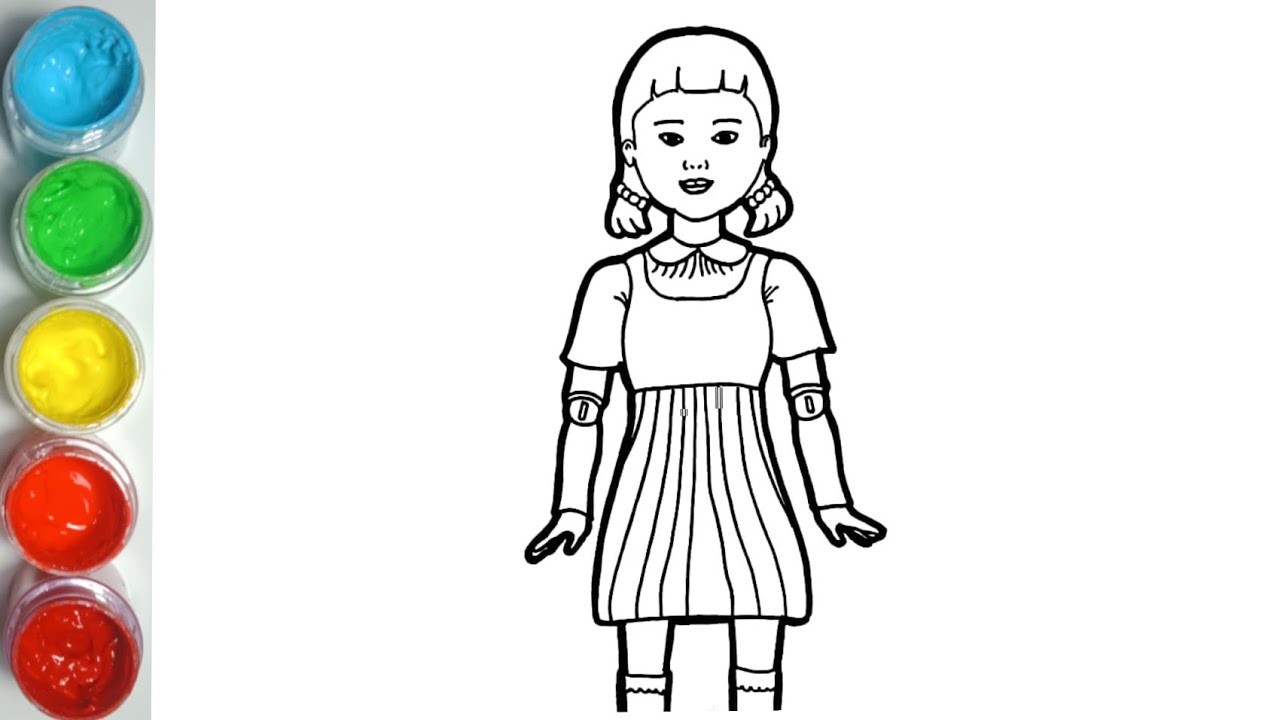 Menggambar Dan Mewarnai Boneka Squid Game How To Draw And Color Squid