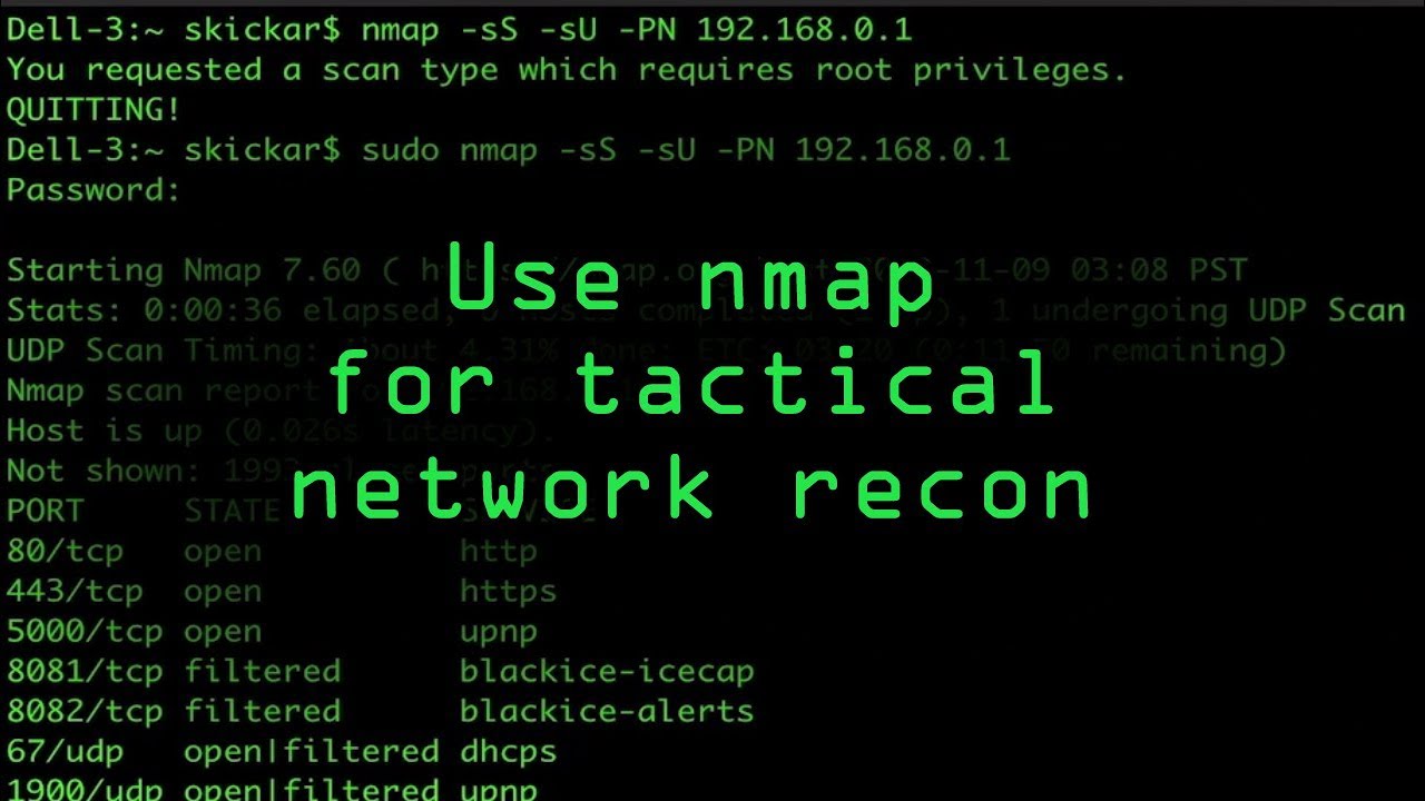 Use Nmap For Tactical Network Reconnaissance Tutorial Youtube
