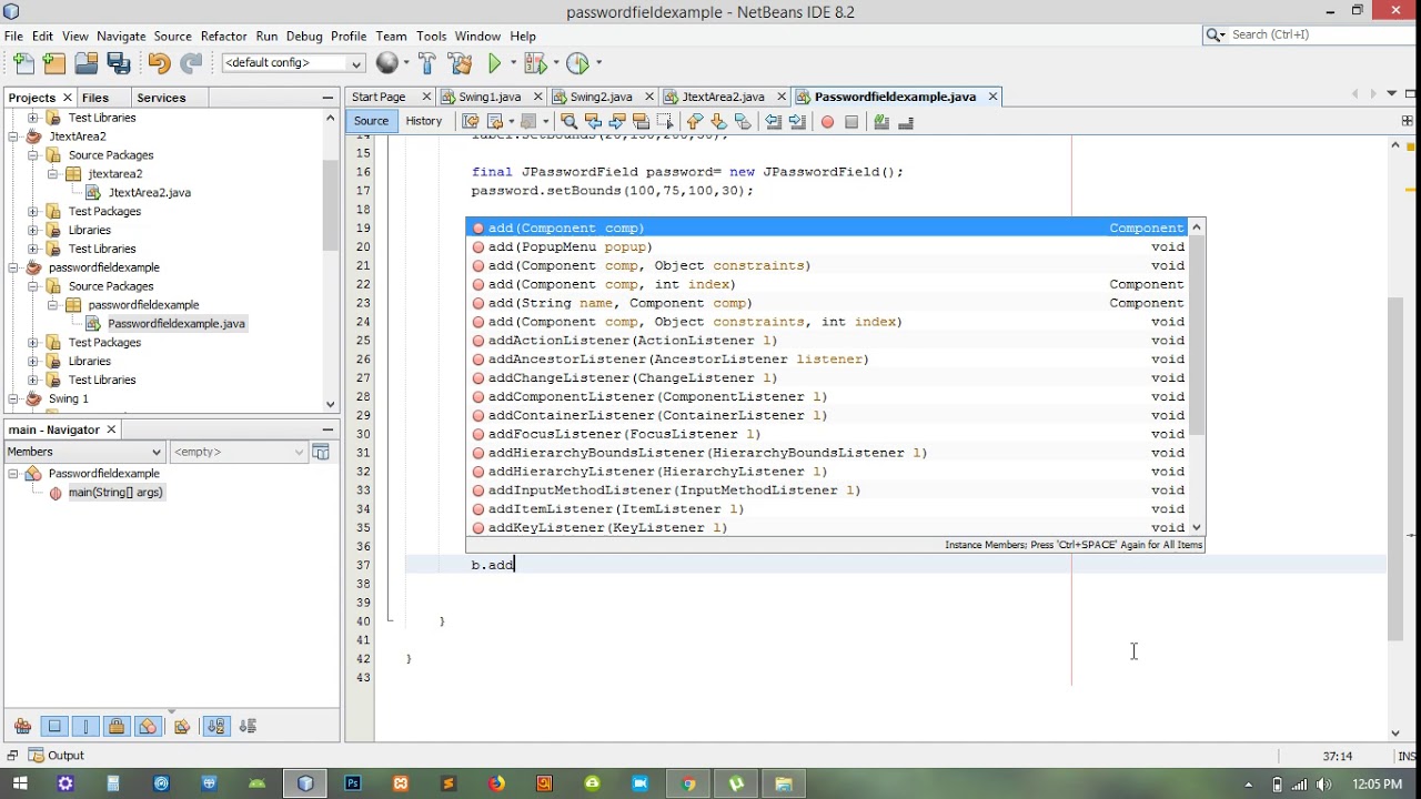 Java Swing 4 How To Use Jpasswordfield Components Youtube