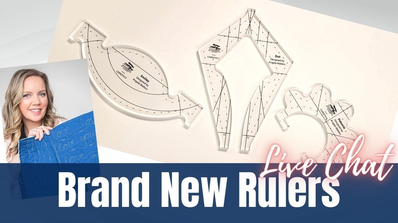 Introducing My Newest Machine Quilting Rulers Live Chat With Angela