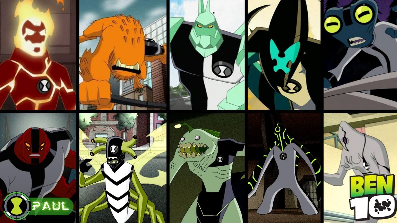 Every Transformations Original 10 Aliens In Classic Ben 10 Youtube