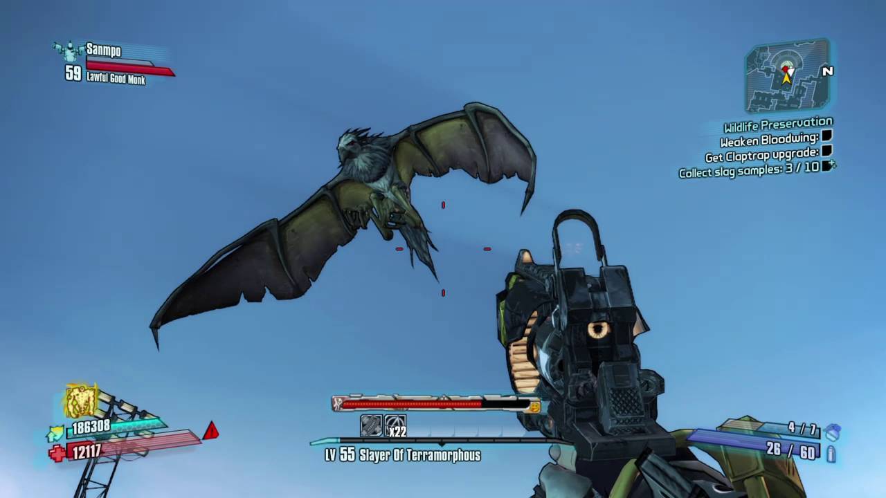 Borderlands 2 Bloodwing Boss Fight Youtube