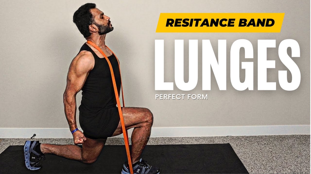 How To Do Lunges With Resistance Bands Quads Hamstrings Glutes