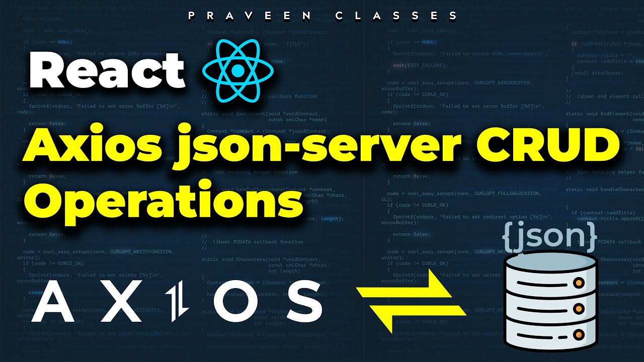 React Axios Json Server Crud Operations Youtube