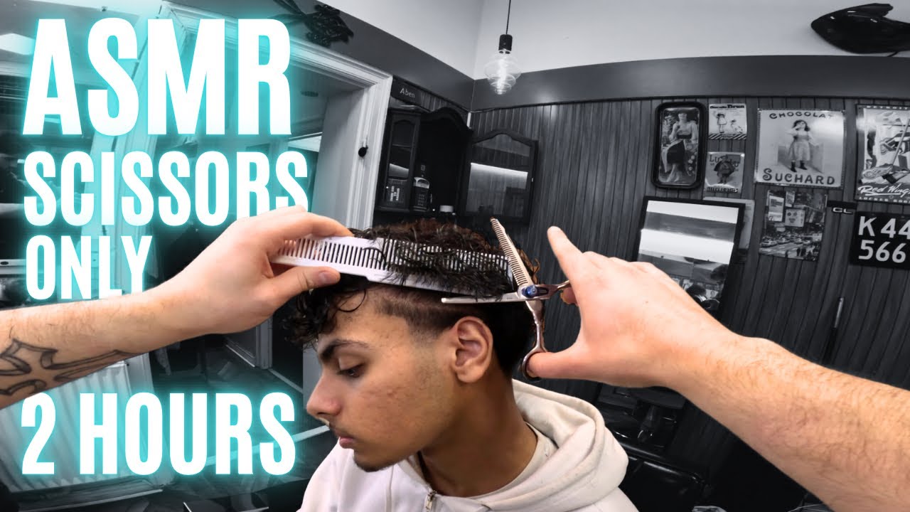 Asmr Barber рџ Scissors Only 2 Hours No Talking Youtube